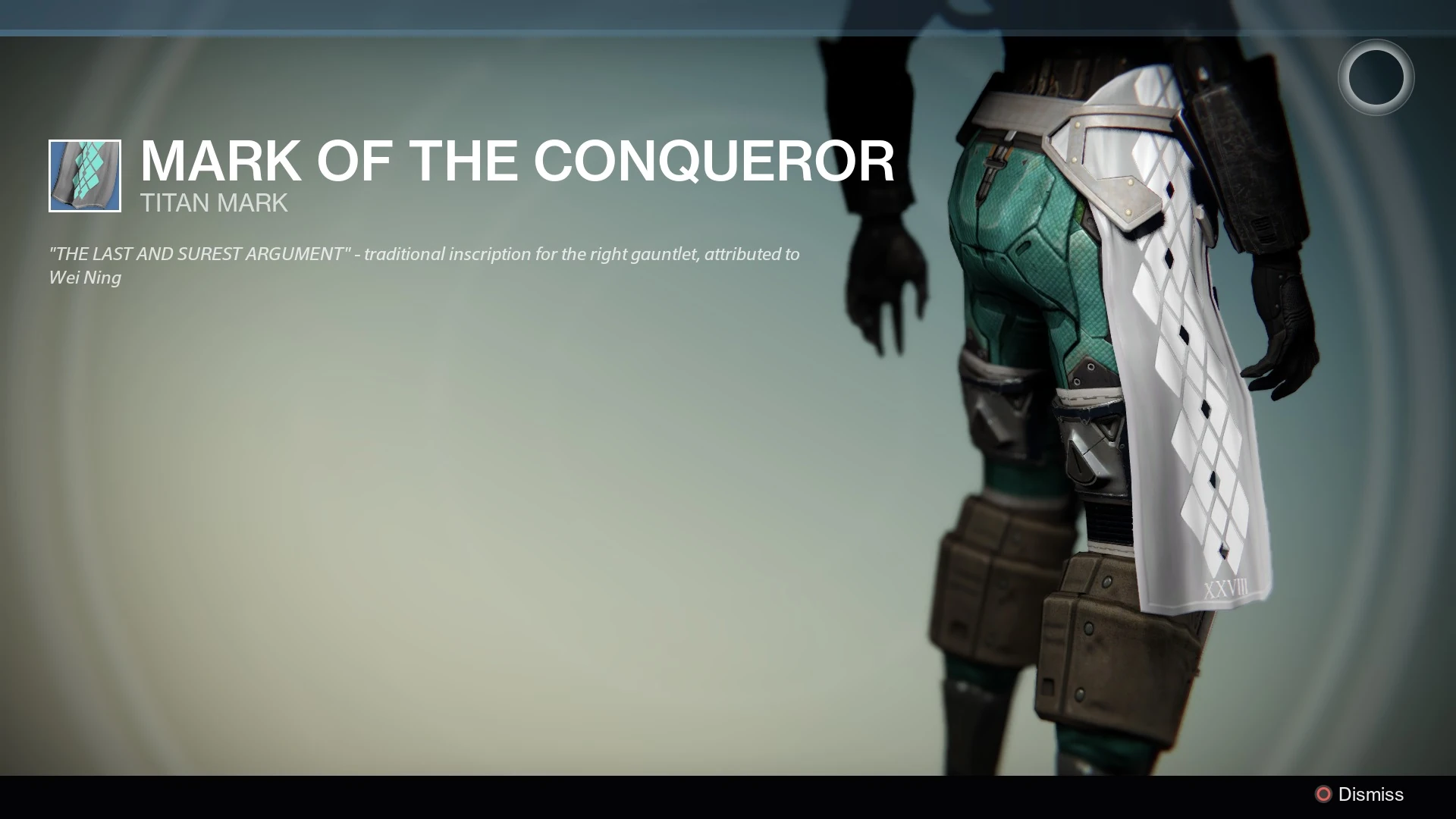 Mark of the Conqueror (Rare) | Destiny Wiki | Fandom