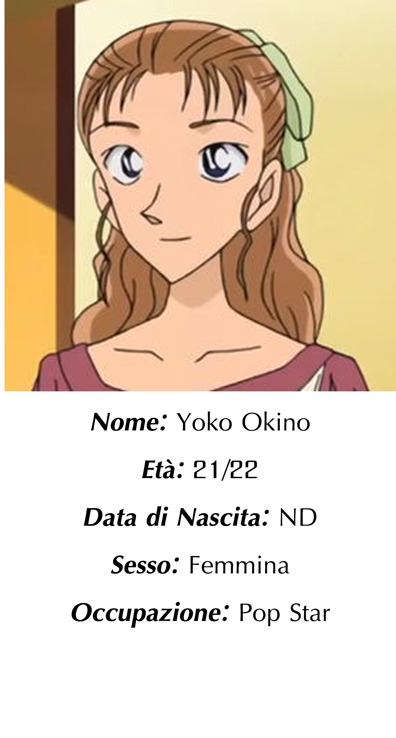 Yoko Okino Detective Conan Wikia Fandom Powered By Wikia