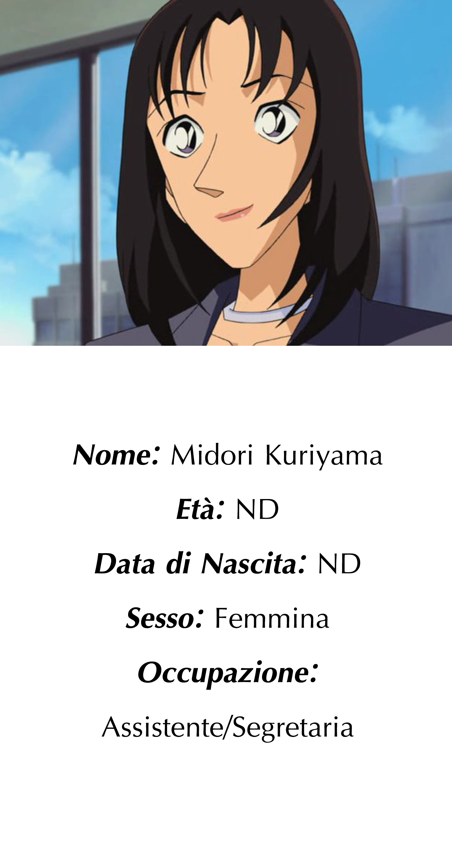 Midori Kuriyama | Detective Conan Wikia | FANDOM powered by Wikia Midori Kuriyama | Detective Conan Wikia | FANDOM powered by Wikia