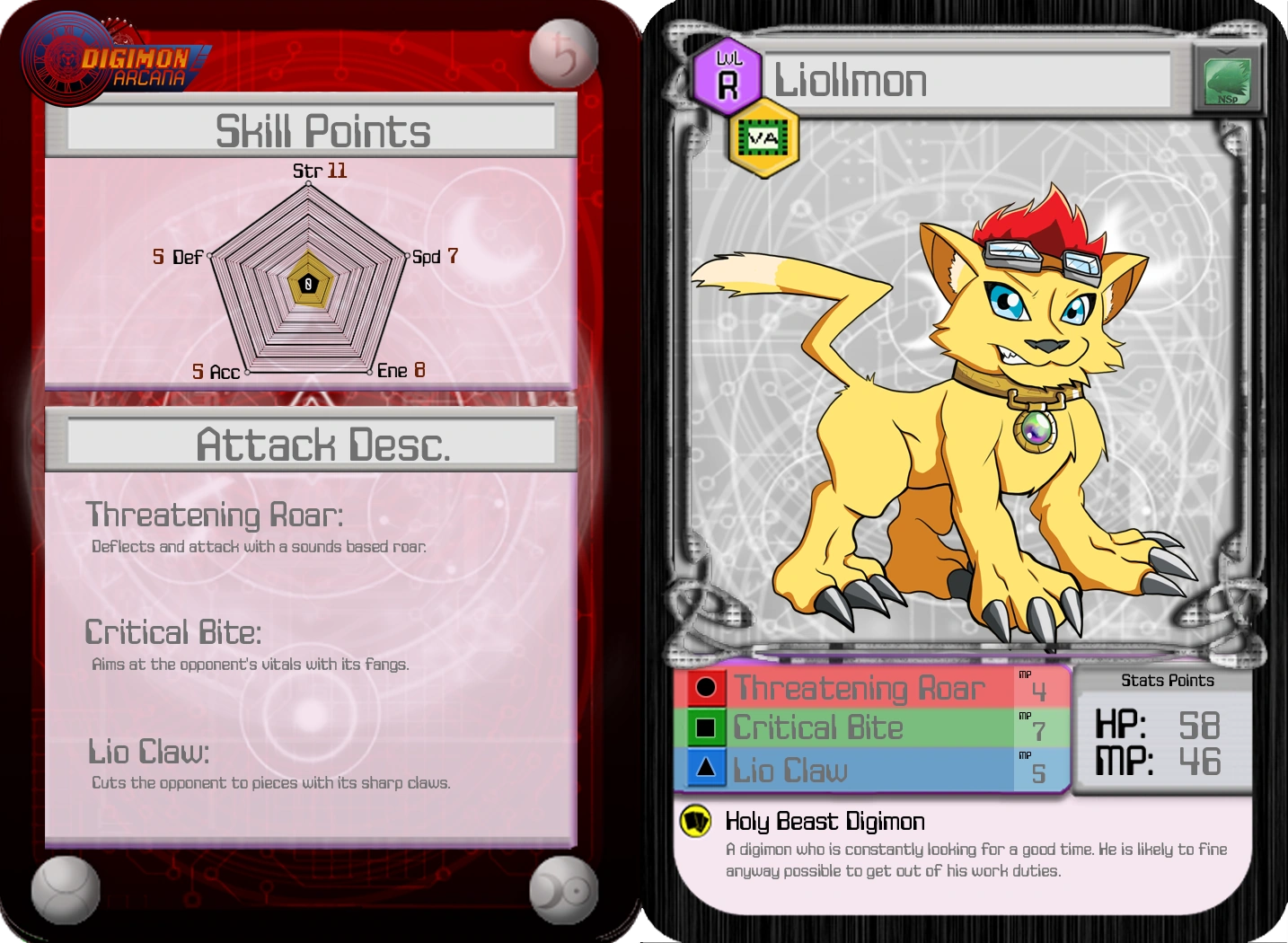 Liollmon | Digimon Arcana Wiki | FANDOM powered by Wikia