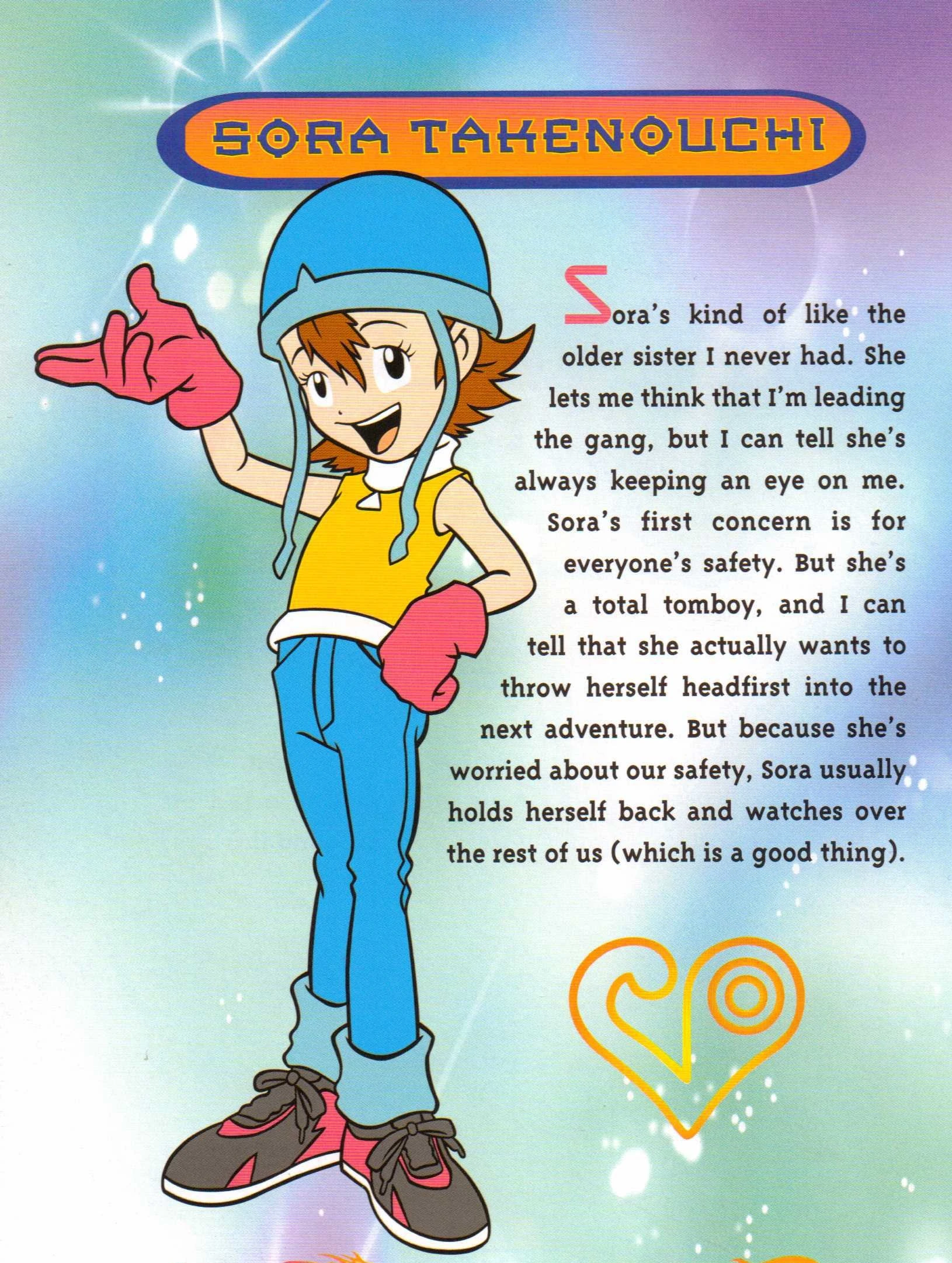 Image - Digimon character guide Sora.jpg | DigimonWiki | FANDOM powered ...