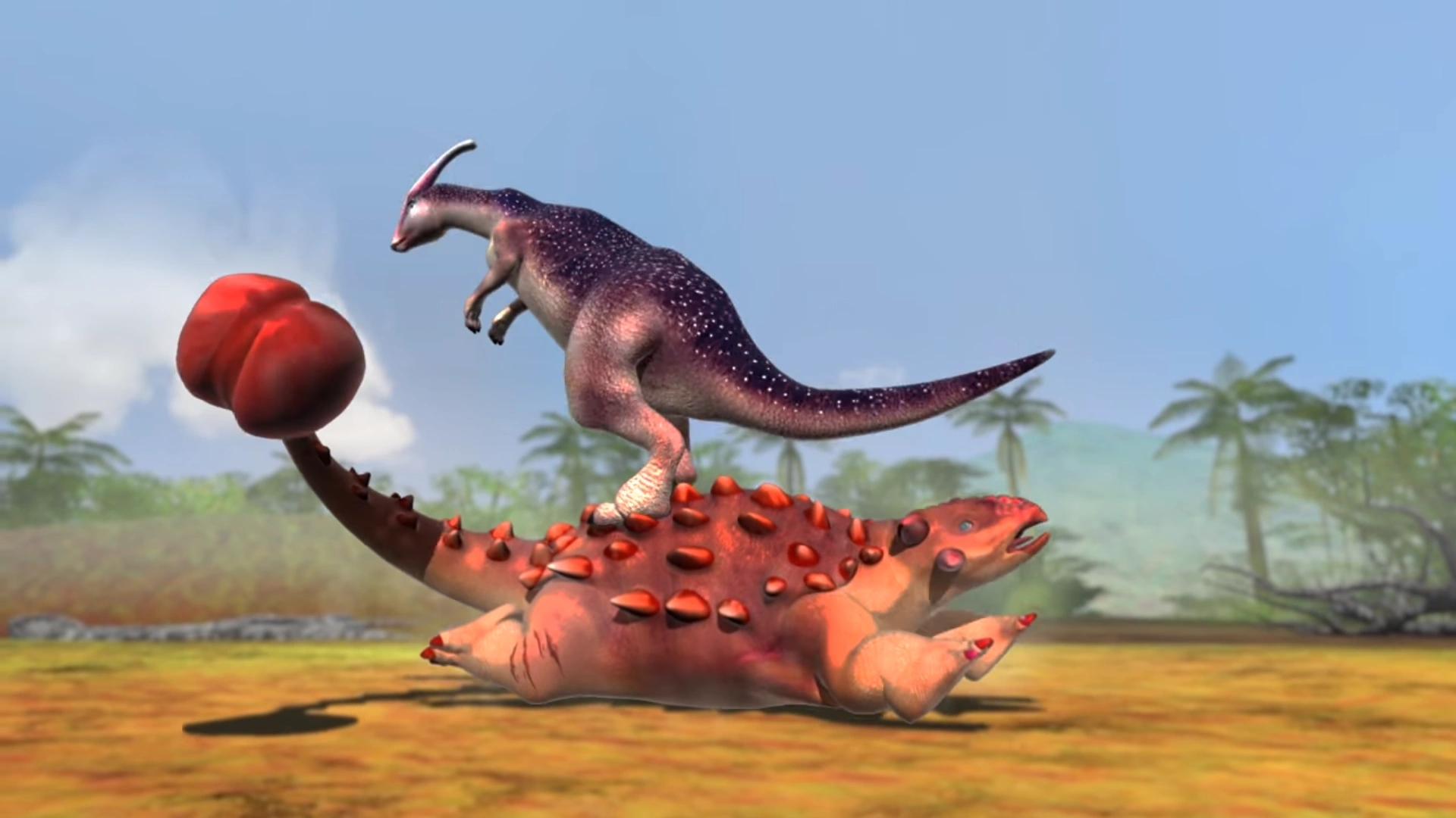 Ankylosaurus vs Parasaurolophus | Dinosaurs Battle World Championship ...