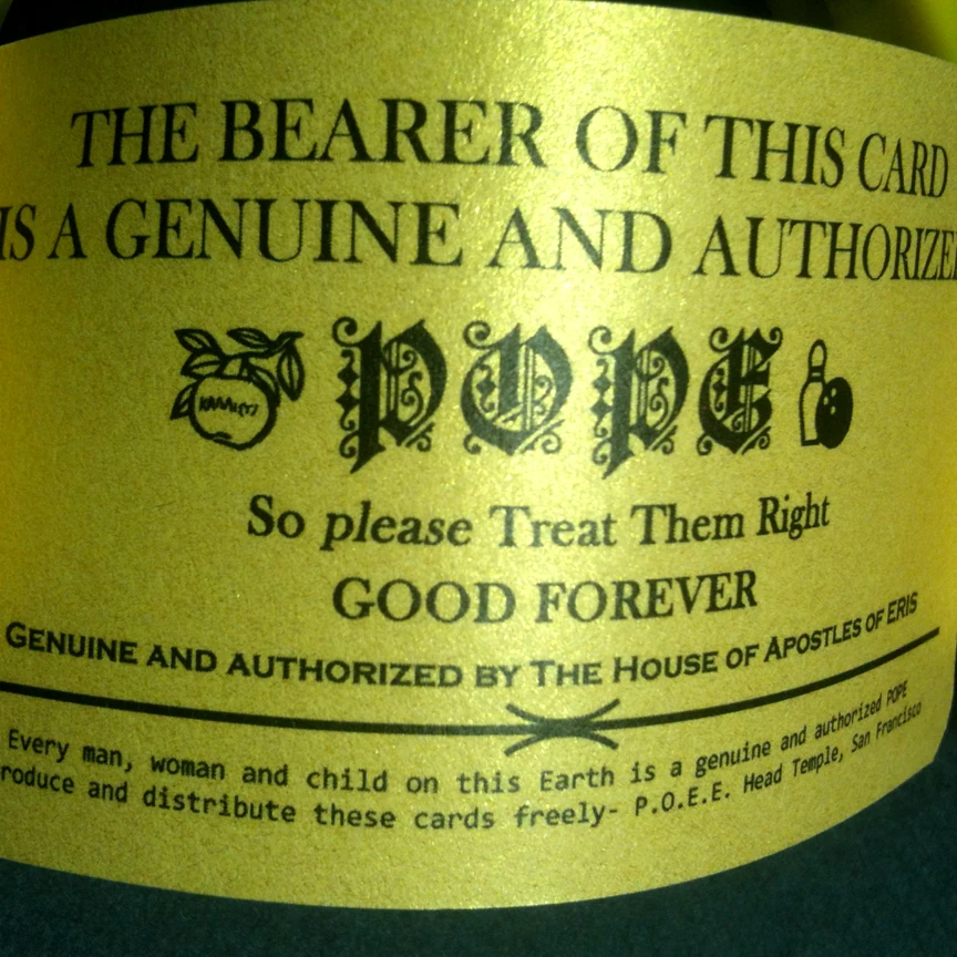 Pope cards | Discordian Wiki | Fandom