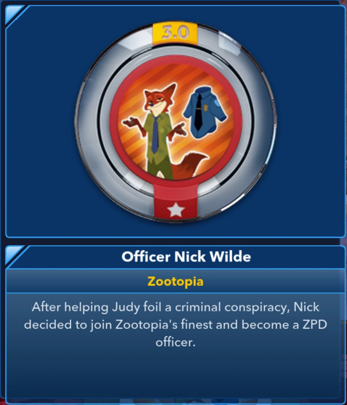 Officer Nick Wilde | Disney Infinity Wiki | Fandom