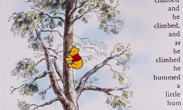 Image - Winnie the Pooh is climbing up the honey tree.jpg | Disney Wiki ...