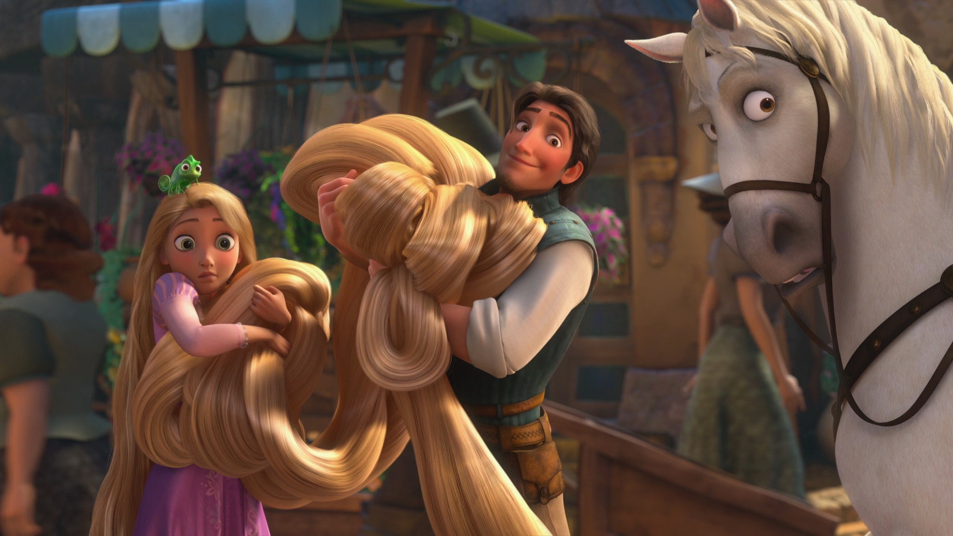 Image Disney Tangled Flynn Rapunzel Pascal Mothergothel Tangled