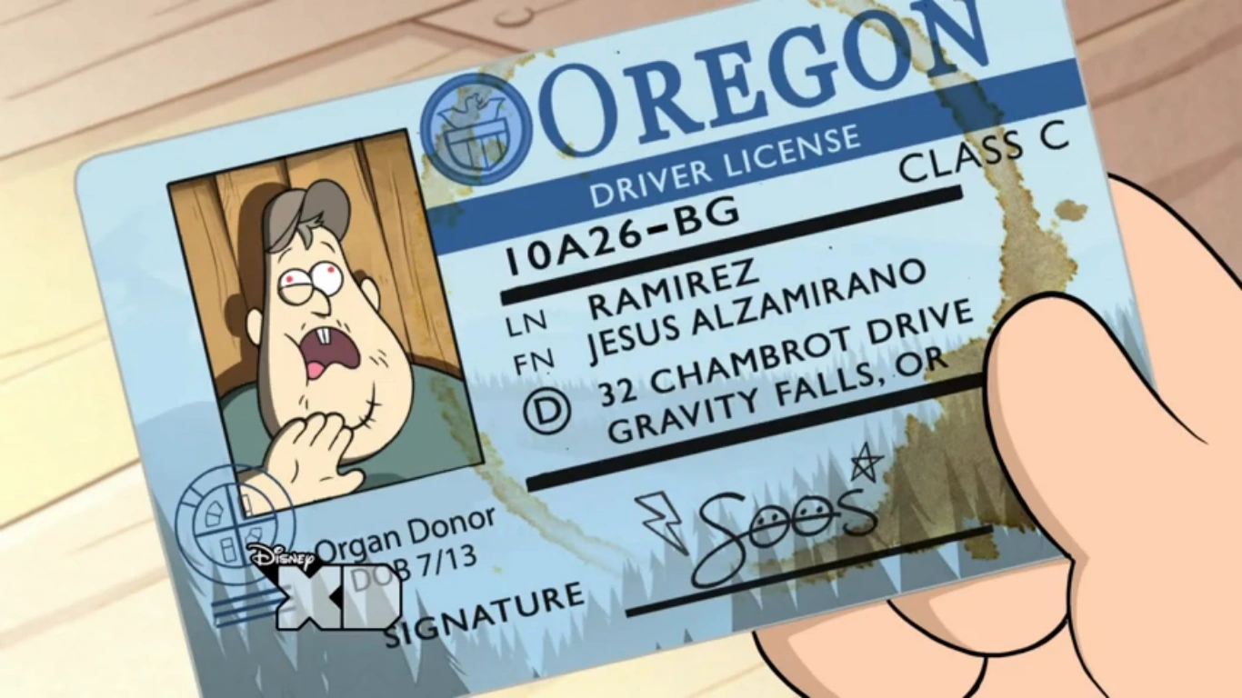Image - Soos drivers license.png | Disney Wiki | FANDOM powered by Wikia