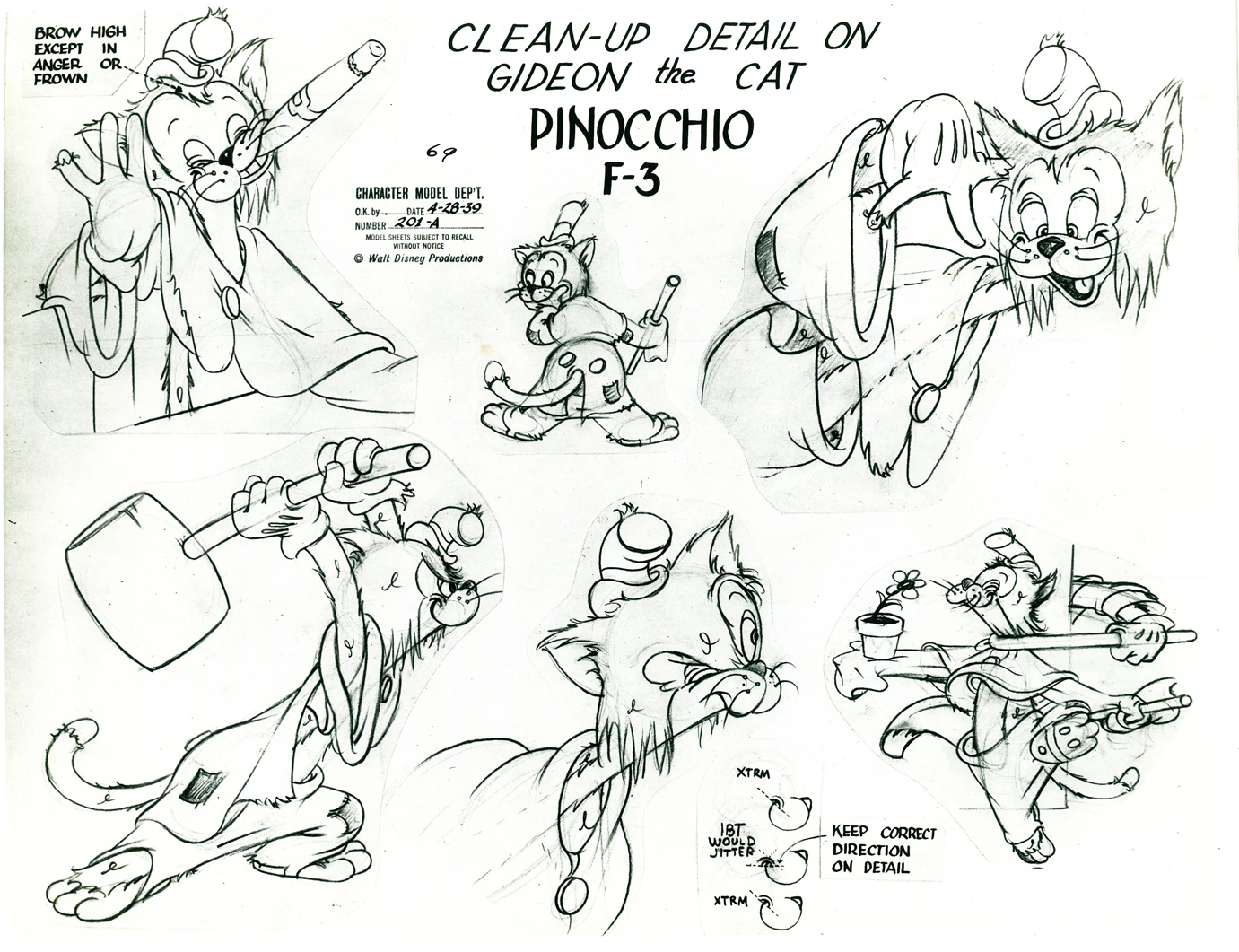 Image - Gideon model sheet02.jpg | Disney Wiki | FANDOM powered by Wikia