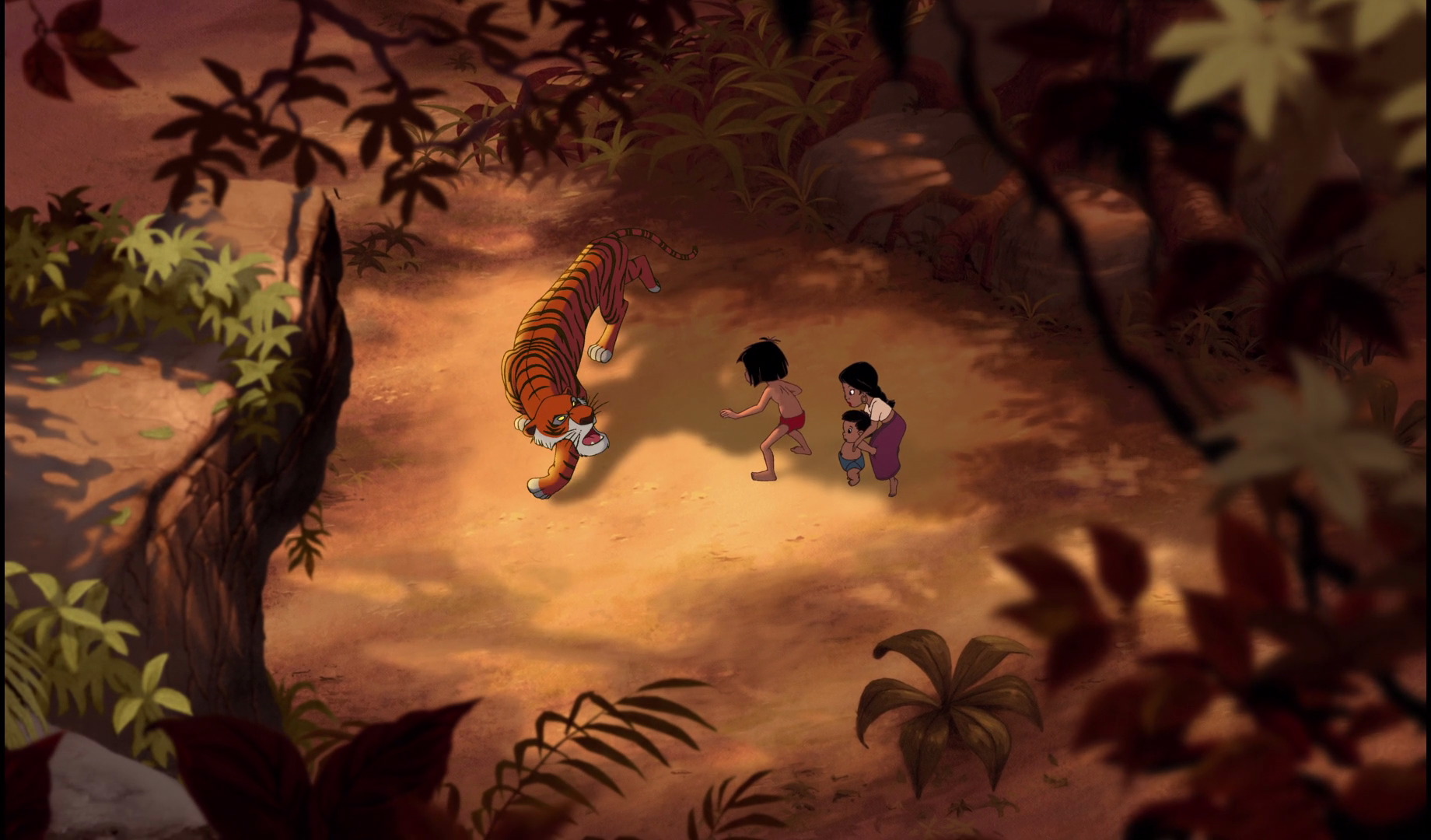 Image Shere Khan Confronting Mowgli Shanti And Ranjan Disney Wiki