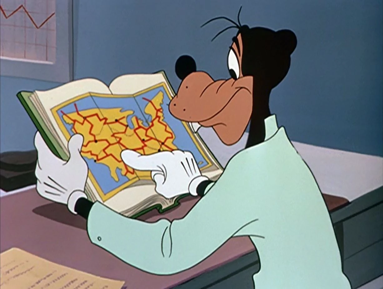 Image - Goofy reading a map in a book.jpeg | Disney Wiki | FANDOM ...
