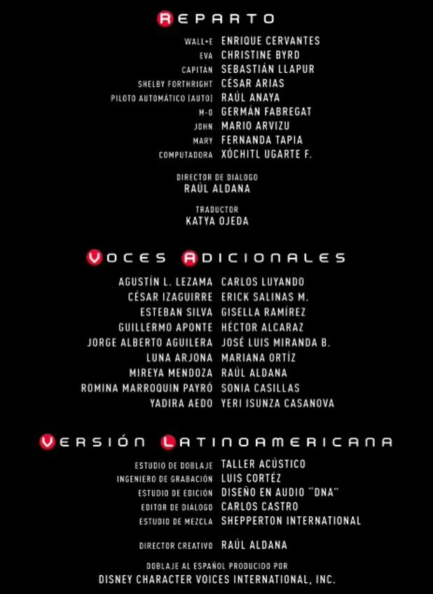 Imagen - Doblaje Latino de Wall·E.JPG | Doblaje Wiki | FANDOM powered ...