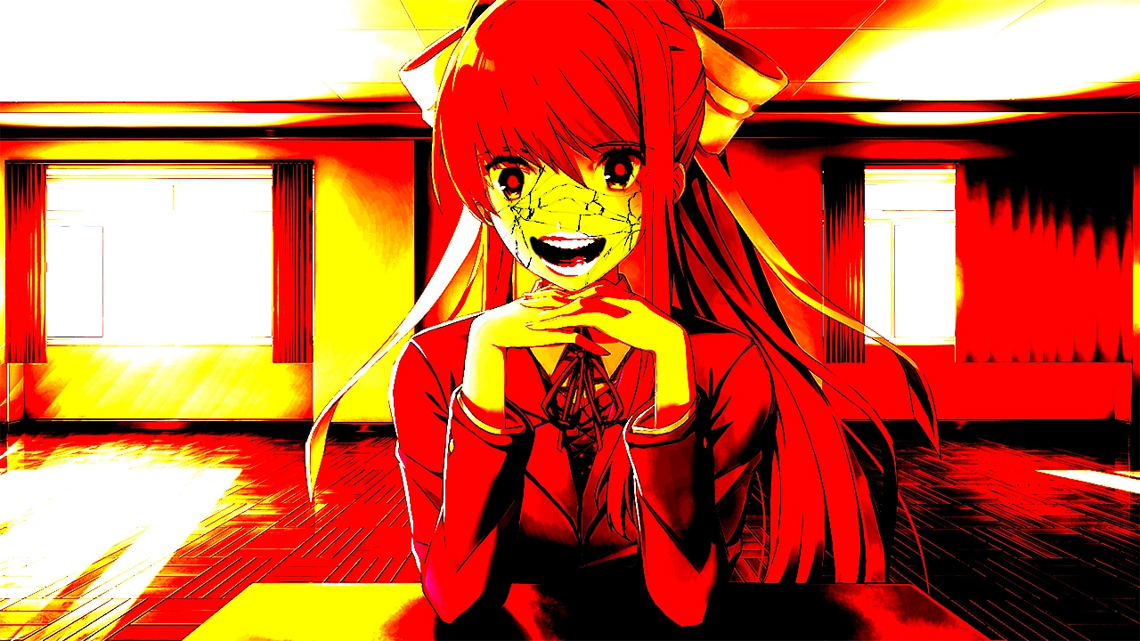 Изображение - Jumpscare from Monika's Ending.png | Doki Doki Literature ...