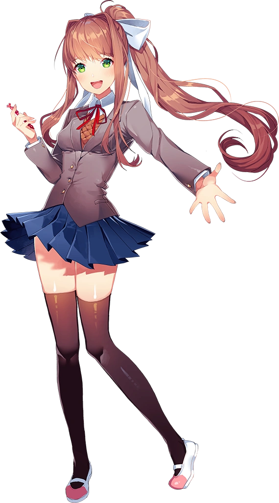 Image - Monika - Full Body Illustration.png | Doki Doki Literature Club ...