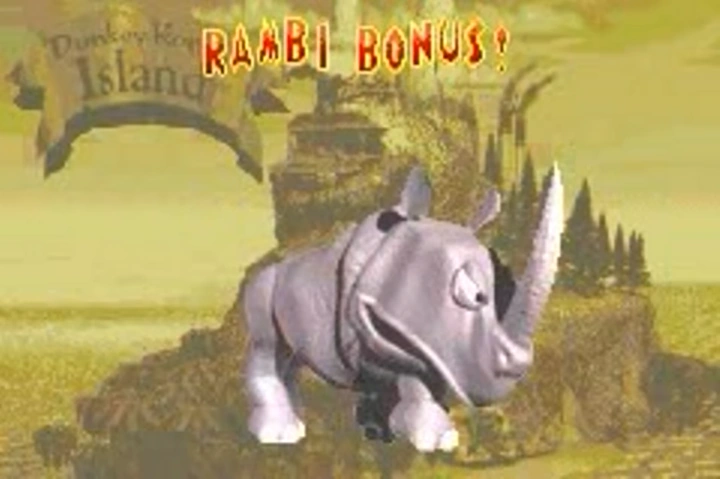 Rambi Bonus! | Donkey Kong Wiki | Fandom