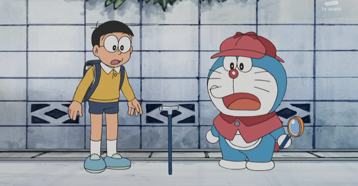 Image Doraemon Using Sherlock Holmes Set Stickpng Doraemon Wiki