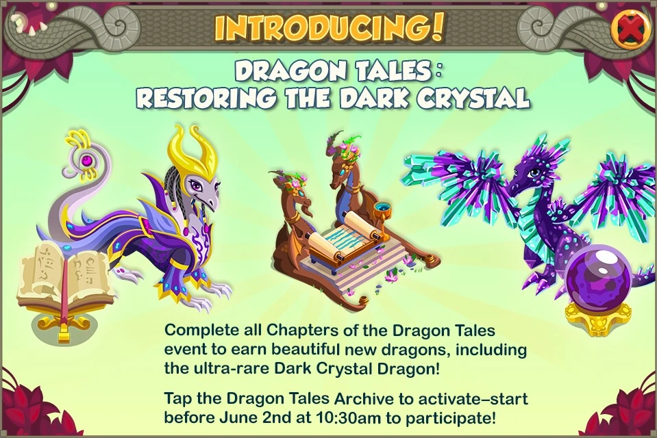 Restoring the Dark Crystal Dragon Tales Event | Dragon Story Wiki | Fandom
