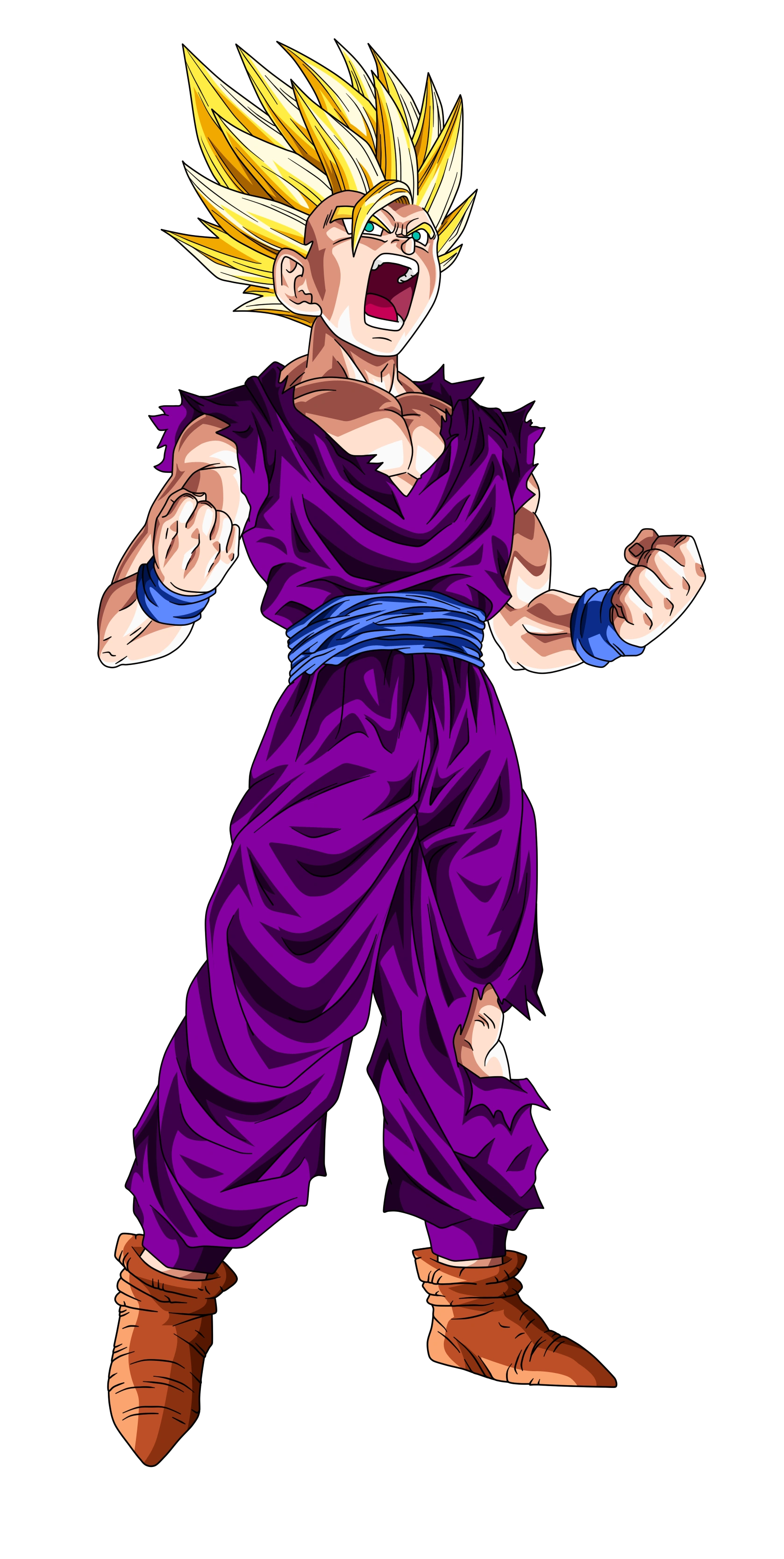 Imagen - Gohan gritando en ssj2.png | Dragon Ball Wiki | FANDOM powered ...