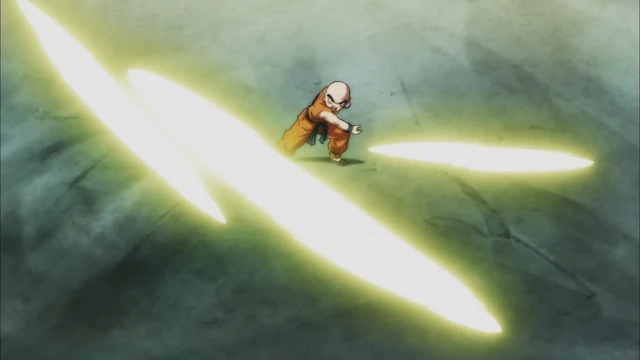 Krillin charges a Destructo Disc for DEATH BATTLE! by PaperMarioHero on ...