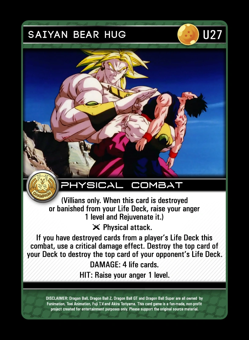 Saiyan Bear Hug | DragonBallZTCG Wiki | Fandom