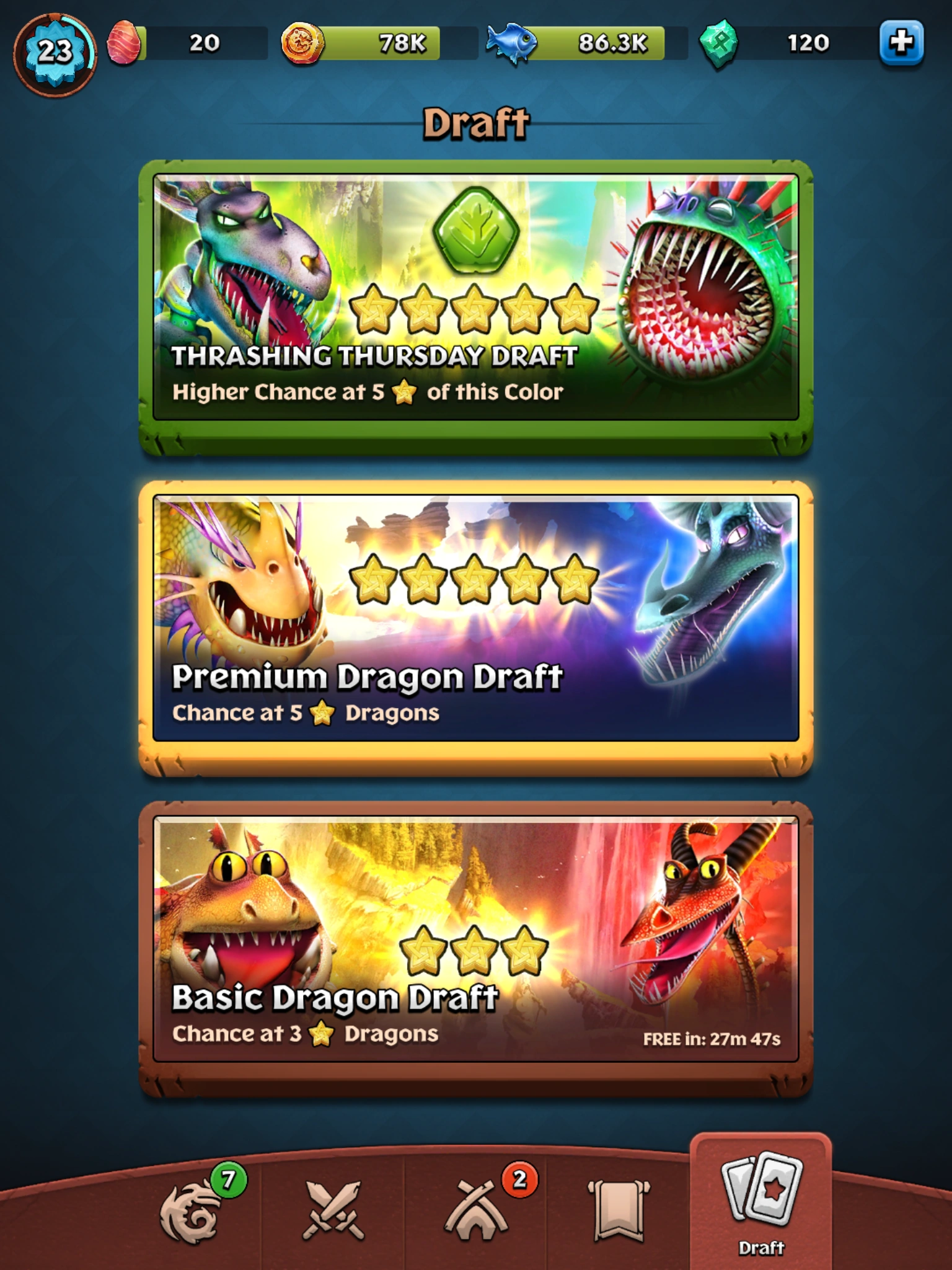 Draft | Dragons Titan Uprising Wiki | Fandom