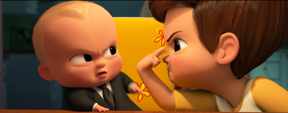 Image - Tim and Boss Baby looking angry at each other.png | Dreamworks ...