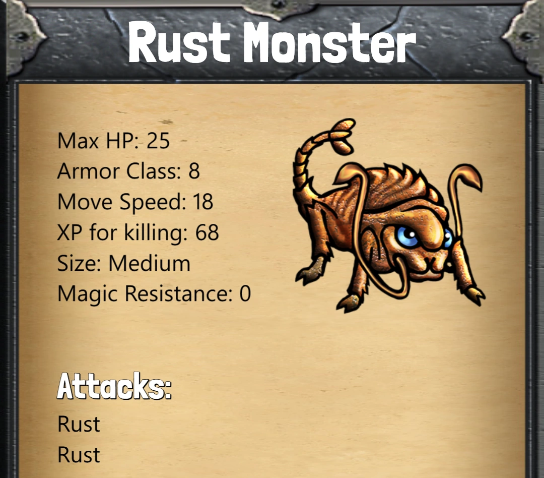 Rust Monster | Dungeon of Slyn Wiki | FANDOM powered by Wikia