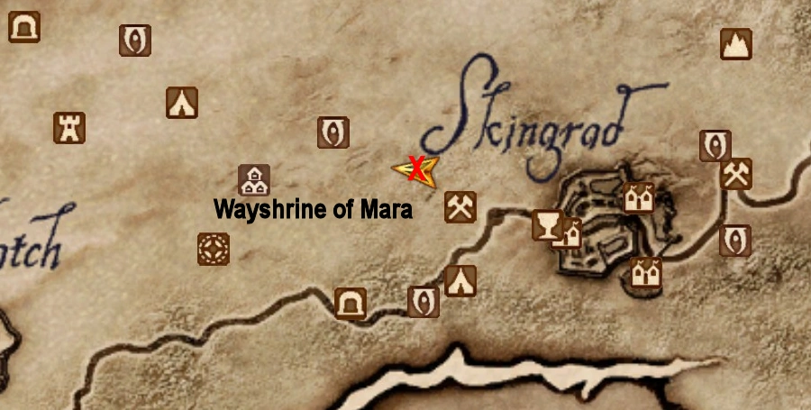 Image - Wayshrine of Mara Maplocation.png | Elder Scrolls | FANDOM ...