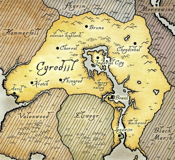 Map of Tamriel | Elder Scrolls | FANDOM powered by Wikia