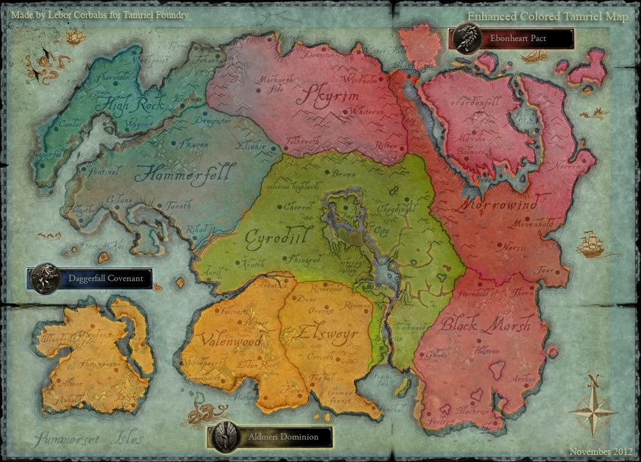 Obraz - Mapa Tamriel (Online).png | The Elder Scrolls Wiki | FANDOM ...