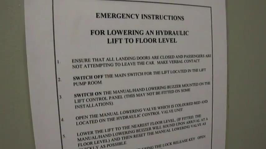 Image - Hydraulic elevator emergency instruction.jpg | Elevator Wiki ...