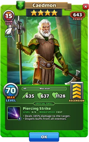 Caedmon | Empires and Puzzles Wiki | Fandom