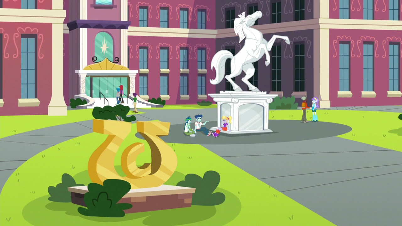 Image - Students hanging out outside CHS EG3.png | My Little Pony ...