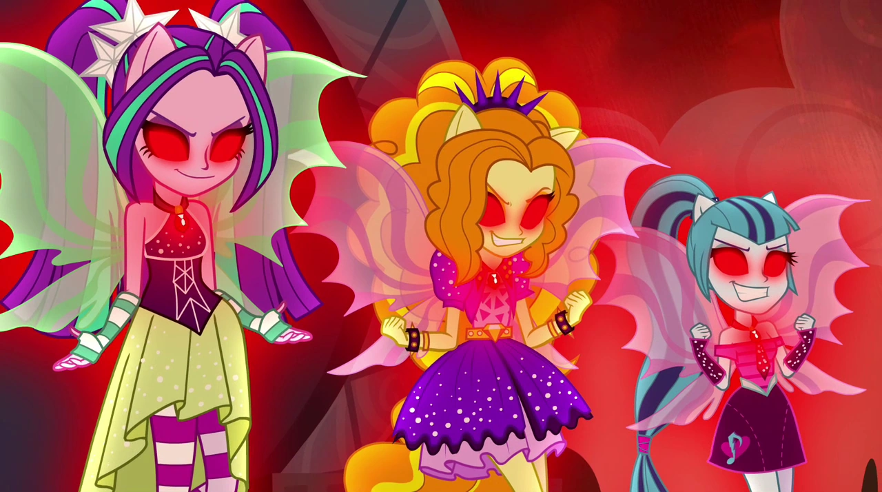 Image - The Dazzlings with red eyes EG2.png | My Little Pony Equestria ...