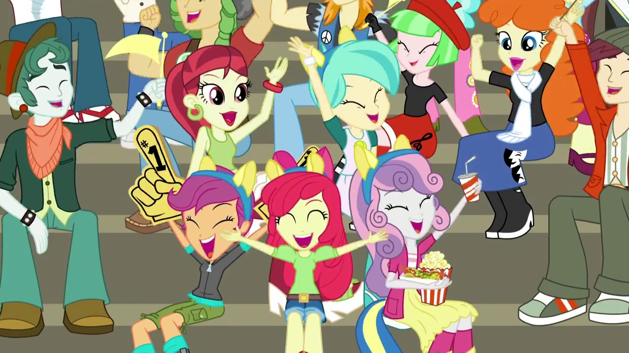 Image - Crusaders and CHS students cheer EG3.png | My Little Pony ...