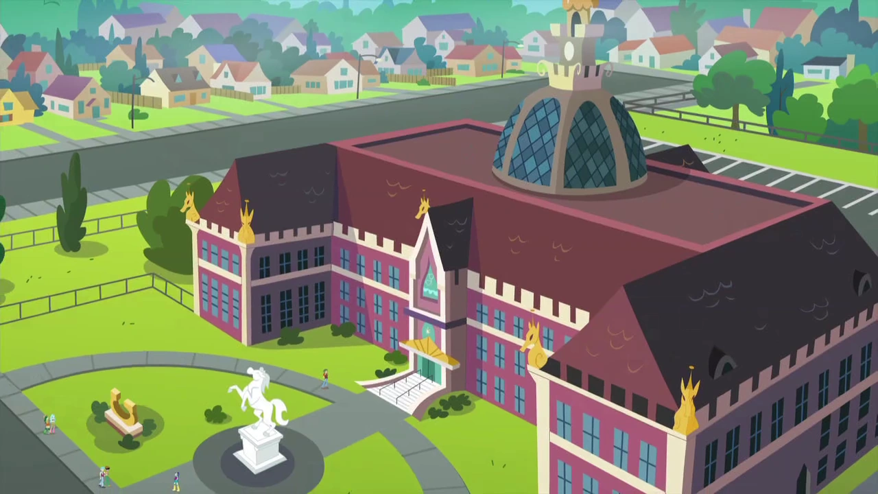 Image - Fade-in shot of Canterlot High School EG3.png | My Little Pony ...