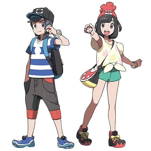 Protagonistas de Pokémon Sol y Pokémon Luna | WikiDex | Fandom