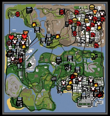 Tahití cuscús Dolor mapa completo gta san andreas barba Objetivo Tormento