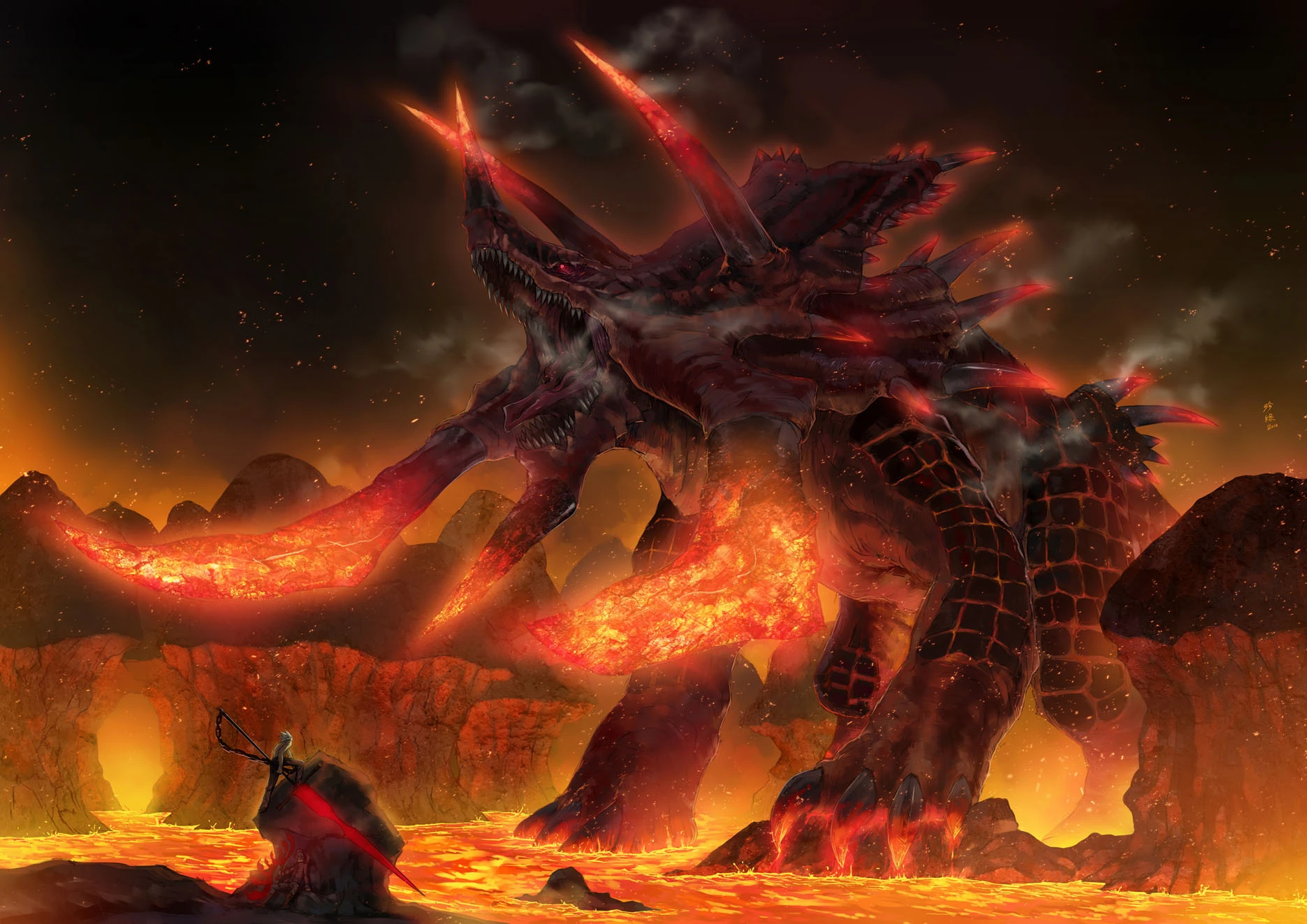 Imagen - 16514 fantasy demon monster fire demon.jpg | Wiki Fairy Tail ...