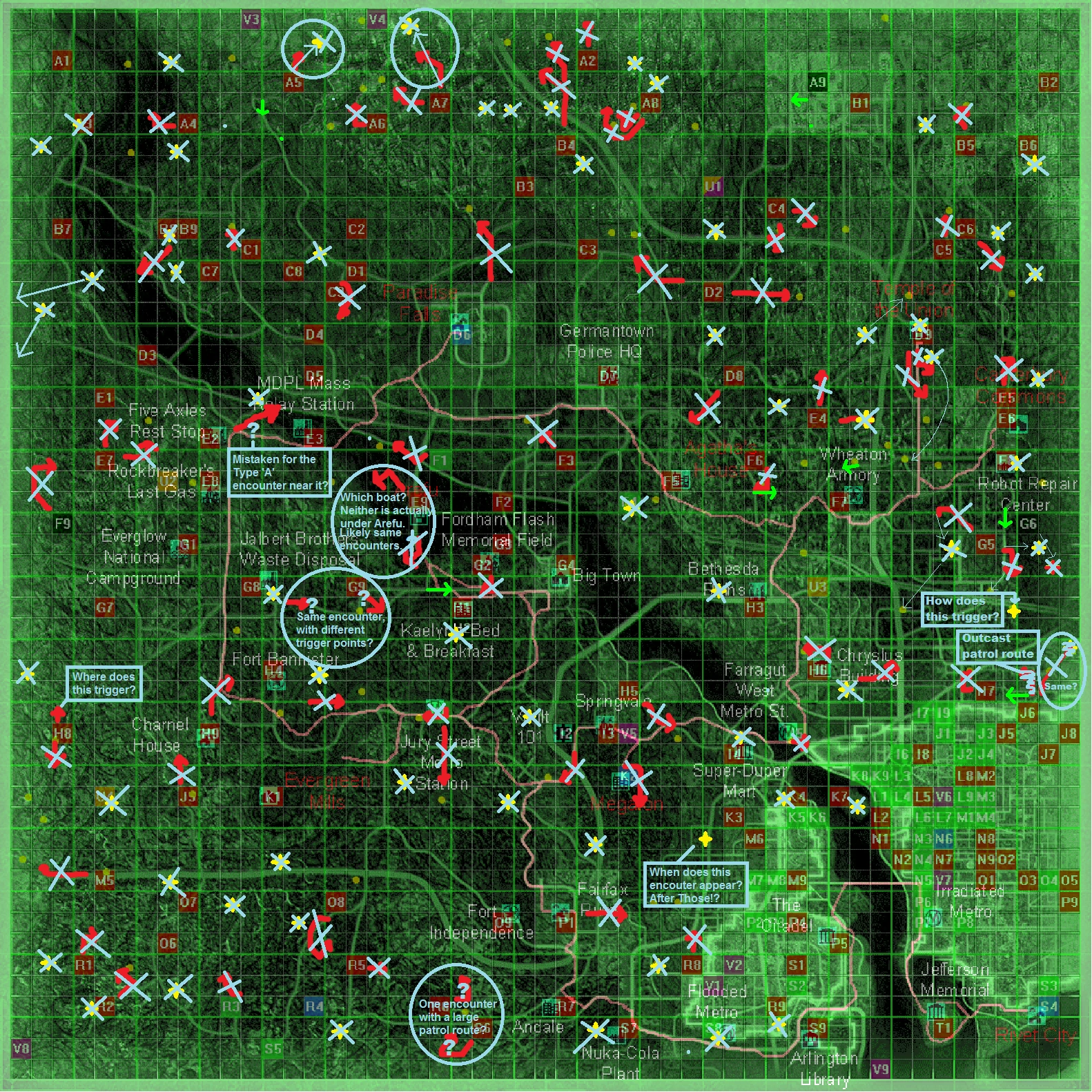 Image - Routes-locations marked-encounters.png | Fallout Wiki | FANDOM ...