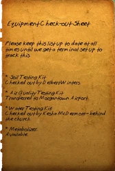Equipment check-out sheet | Fallout Wiki | Fandom