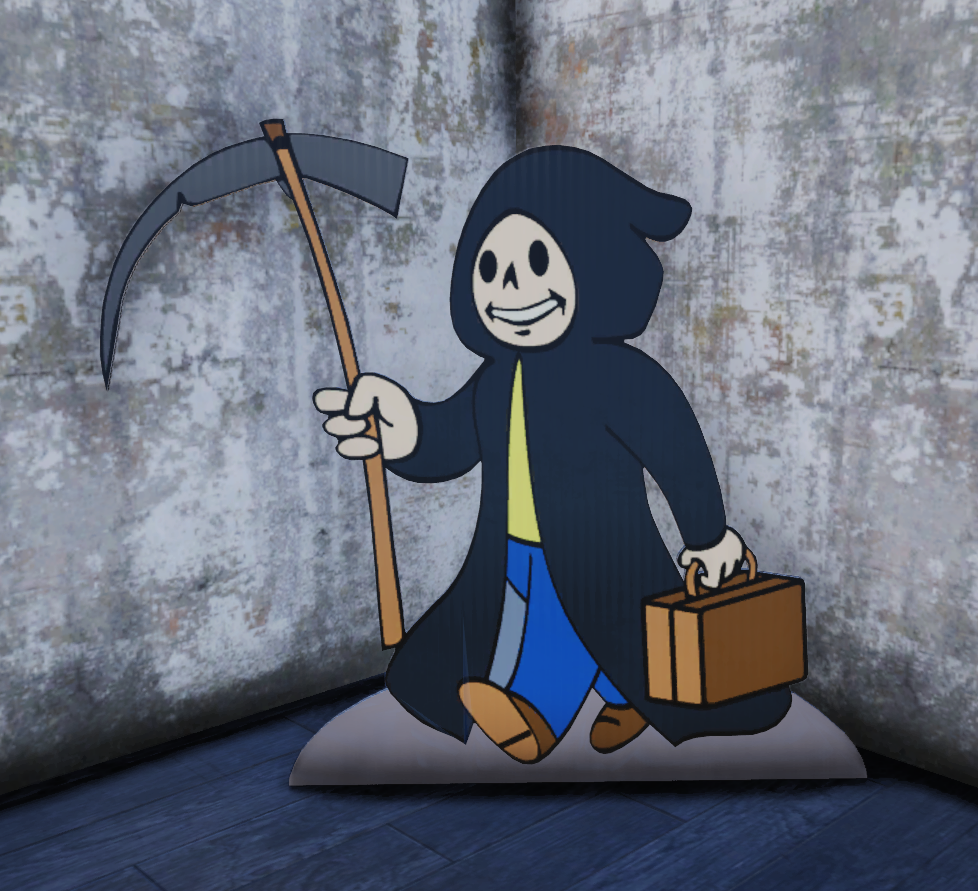 Plan: Grim Reaper Vault-Boy cutout | Fallout Wiki | Fandom Plan: Grim Reaper Vault-Boy cutout | Fallout Wiki | Fandom