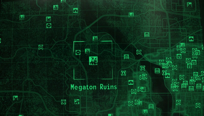 Image - Fo3 Megaton Ruins map.png | Fallout Wiki | FANDOM powered by Wikia