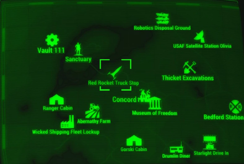 Image - FO4 map Red Rocket Truck Stop.jpg | Fallout Wiki | FANDOM ...