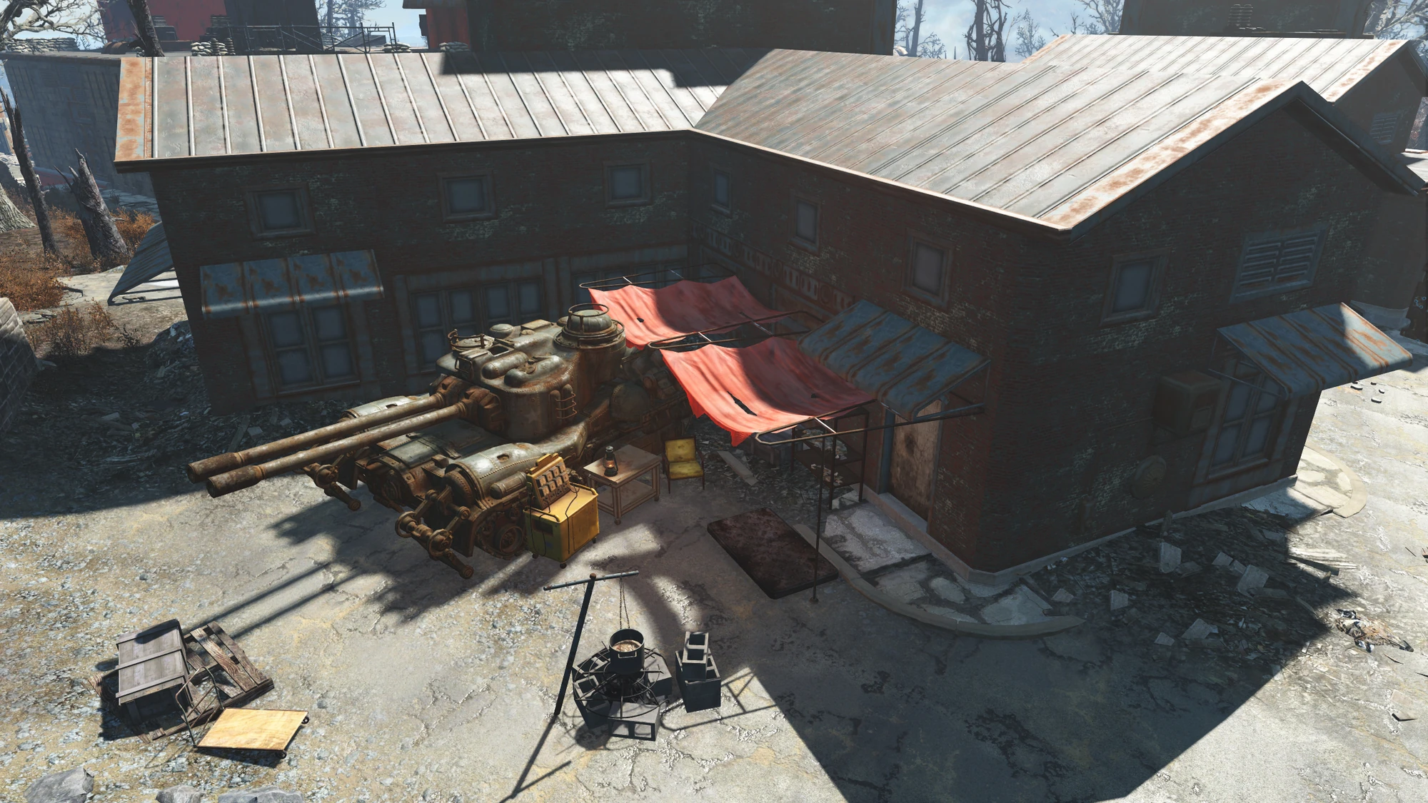 Image - FO4 Fort Hagen (Parked Tank).jpg | Fallout Wiki | FANDOM ...