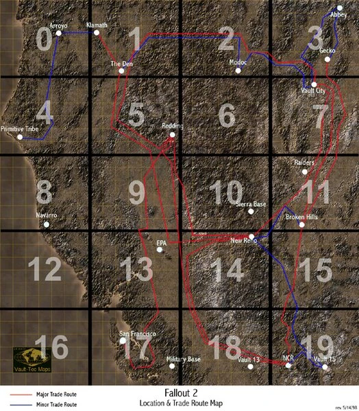 Image - Fallout 2 map.jpg | The Wasteland Survival Guide Wiki | FANDOM ...