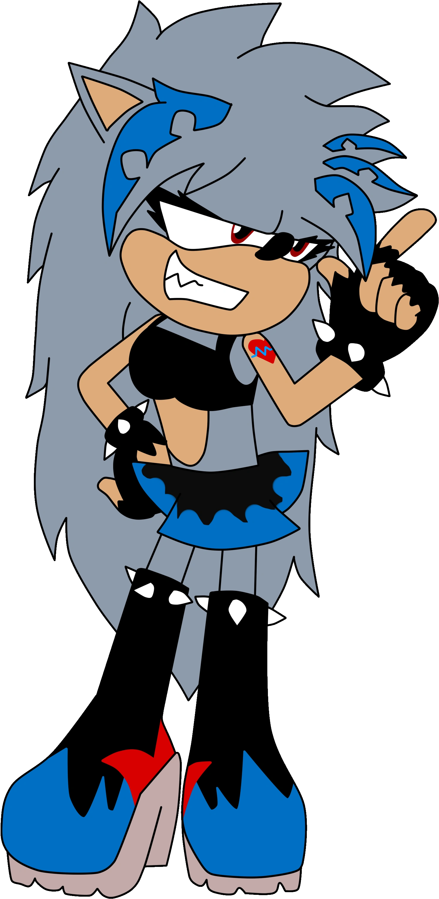 Azaraki the Negative Hedgehog | Sonic Fanon Wiki | Fandom