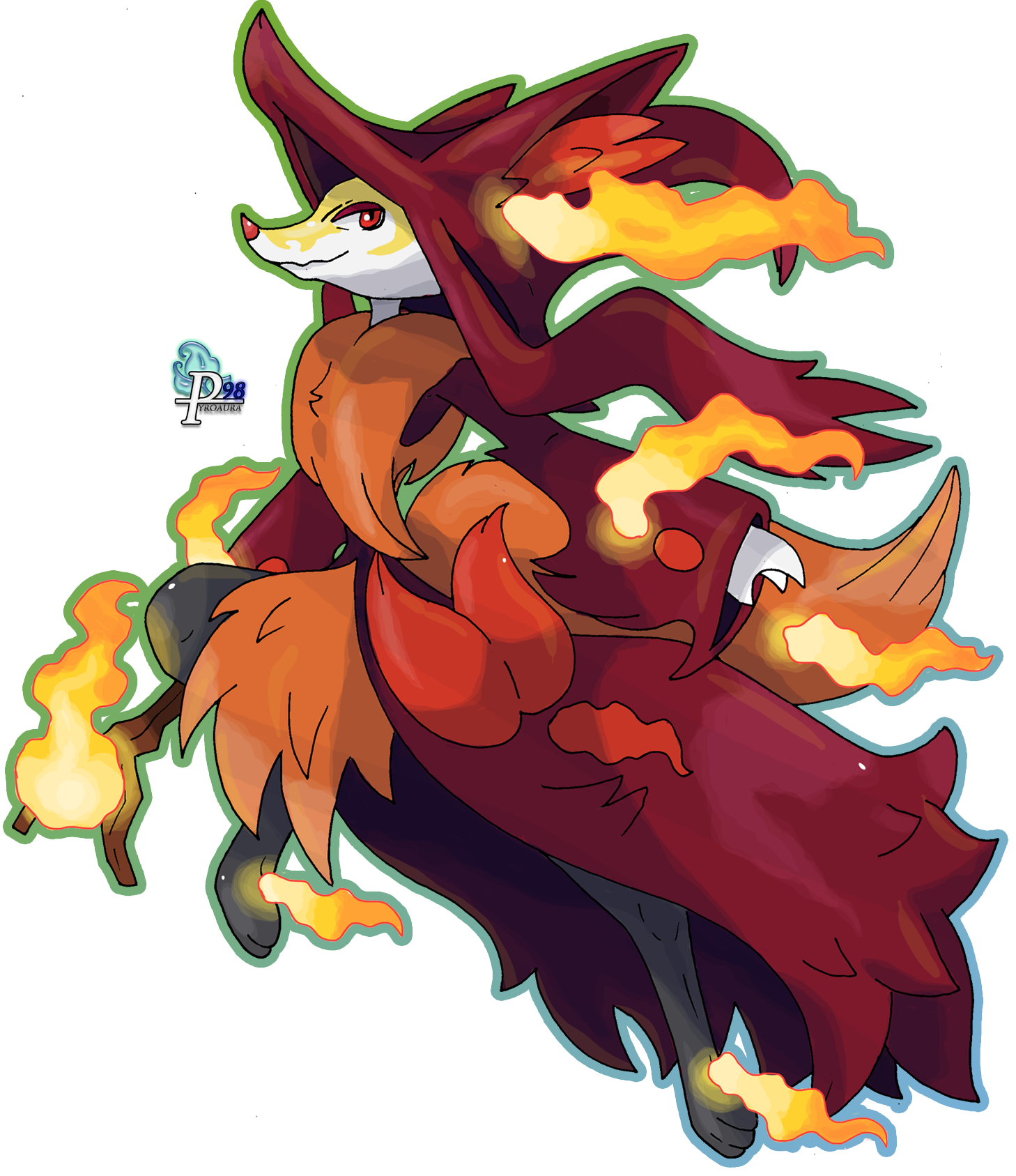 Image - Mega Delphox Pyroaura98.png | Fan-made Pokemon Universe Wiki ... Image - Mega Delphox Pyroaura98.png | Fan-made Pokemon Universe Wiki ...