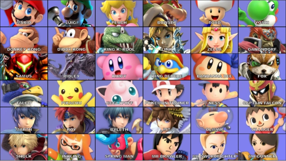 Super Smash Bros. Unbounded/Characters | Fantendo - Nintendo Fanon Wiki ...