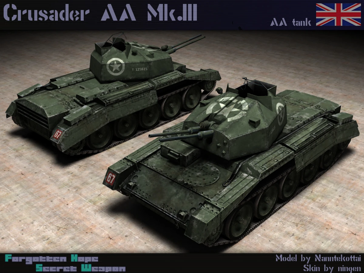 Crusader AA Mk.III | Forgotten Hope Secret Weapon Wiki | Fandom