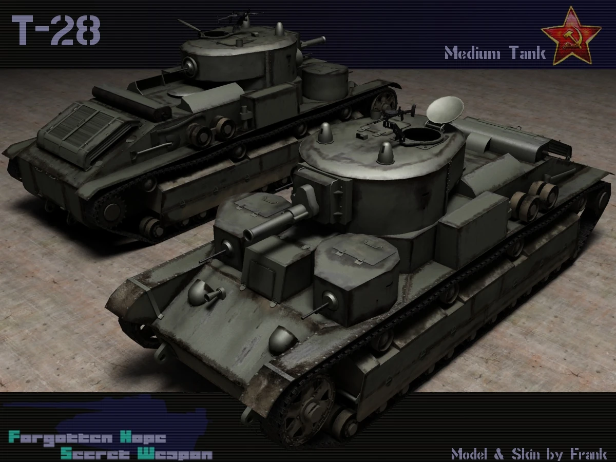 T-28 Medium Tank | Forgotten Hope Secret Weapon Wiki | FANDOM powered ...